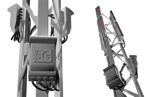 5 G 거 대 한 셀룰러 네트워크 타워 또는 돛대 흰색현대 산업 그림 3d 일러스트 절연 0명에 대한 스톡 사진 및 기타 이미지 Istock