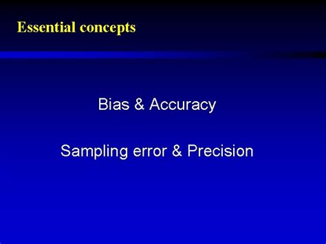 Sampling Error And Bias Sampling Definitions Sampling Universe