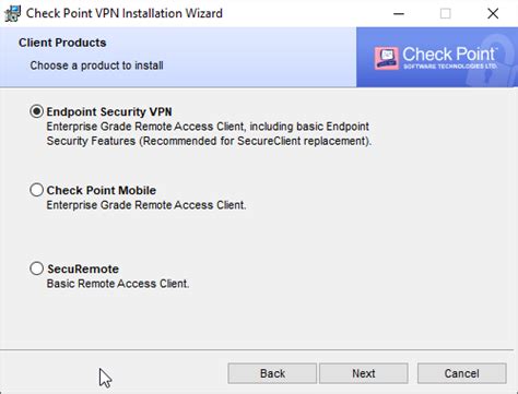 Solved Installing Endpoint Security Vpn And Check Point M Check