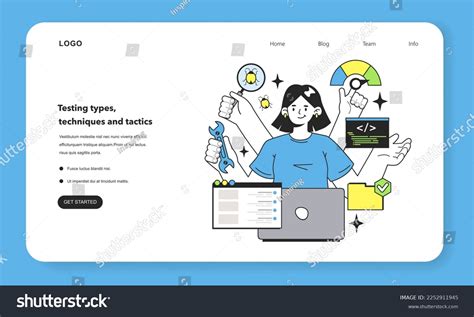 Testing Types Techniques Tactics Web Banner Stock Vector Royalty Free Shutterstock