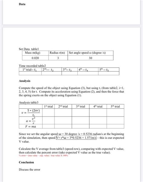 Solved Uniform Circular Motion Lab Introduction Uniform Chegg