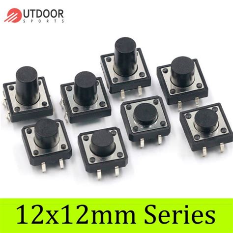 Jual Tactile Switch Push Button Saklar Tekan 12x12x4 3 5 6 Mm 4 Pin Arduino Tombol Elektronika