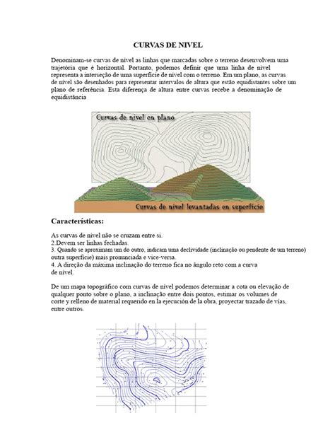 Curvas De Nível Definições E Tipos Pdf Curva Curva De Nível