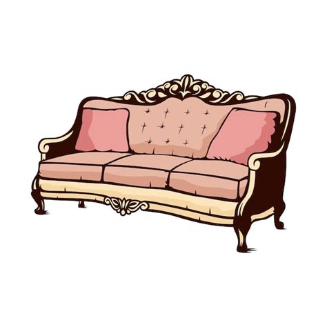 Premium Vector Classic Luxury Hand Drawing Sofa