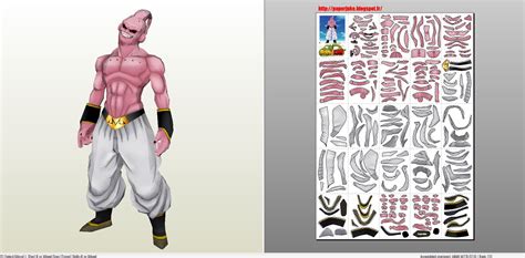 Papercraft Pdo File Template For Dragonball Z Super Buu Hd Paper