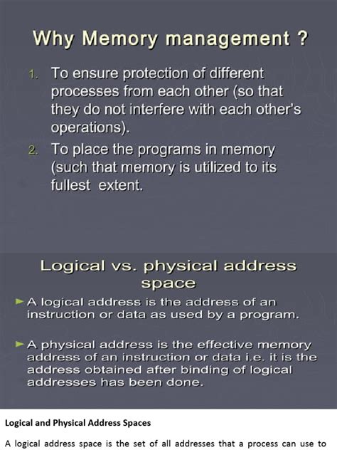memory management in os 1 download free pdf computer memory