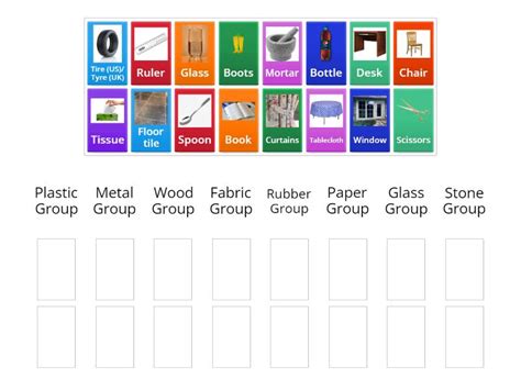 Classifying Objects By Their Material Ordenar Por Grupo