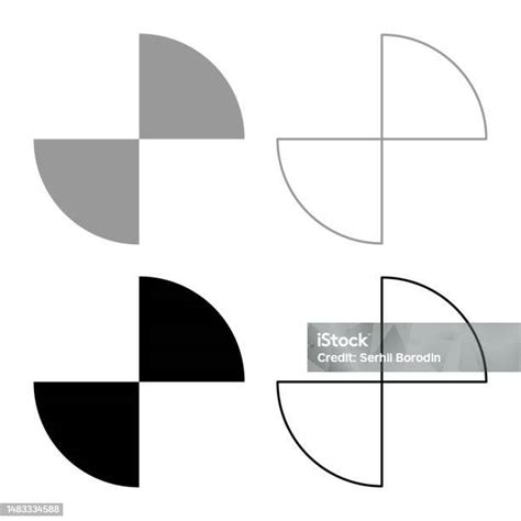 부분 원 1 2 2 2 세트 아이콘 회색 검정 색상 벡터 일러스트레이션 이미지 솔리드 채우기 윤곽선 윤곽선 얇은 플랫 스타일 0명에 대한 스톡 벡터 아트 및 기타 이미지