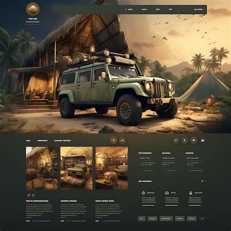 Premium AI Image Luxurious Web Layout With Custom Designs For Different Site Areas To Showcase