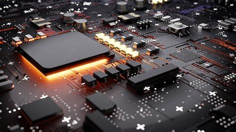 Prosesor Komputer Pusat Konsep Cpu Papan Microchip Mikroprosesor Foto Latar Belakang Dan Gambar