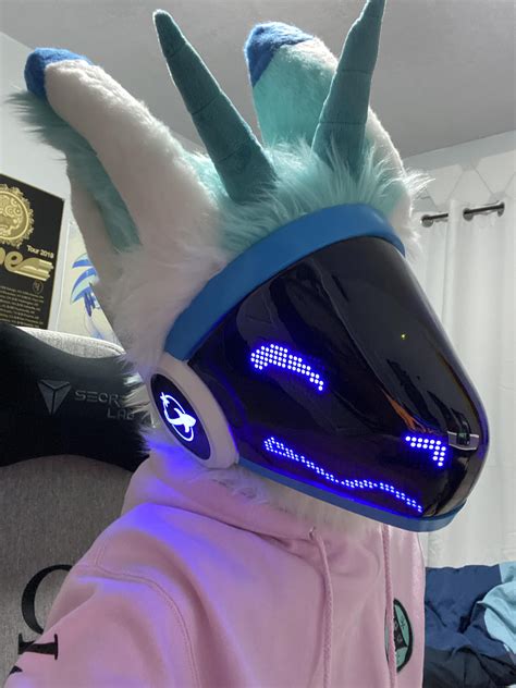 got my protogen head made by tiko wolf ️ r protogen