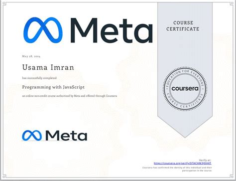 Im Happy To Share That Ive Obtained A New Certification Programming Usama Imran