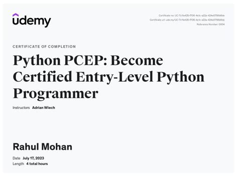 Rahul Mohan M S On Linkedin Ive Successfully Completed A Udemy Course To Become An Entry Level