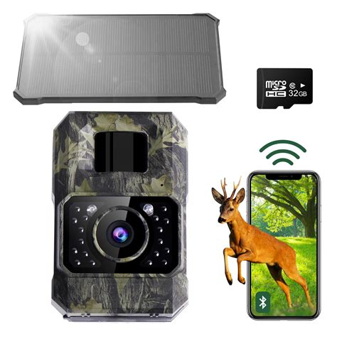 Assark Solar Trail Camera 48mp 30fps Wifi Bluetooth Game Camera With Motion Activated 0 2s