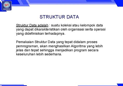 Pertemuan 1 Konsep Struktur Data Array Struktur Data