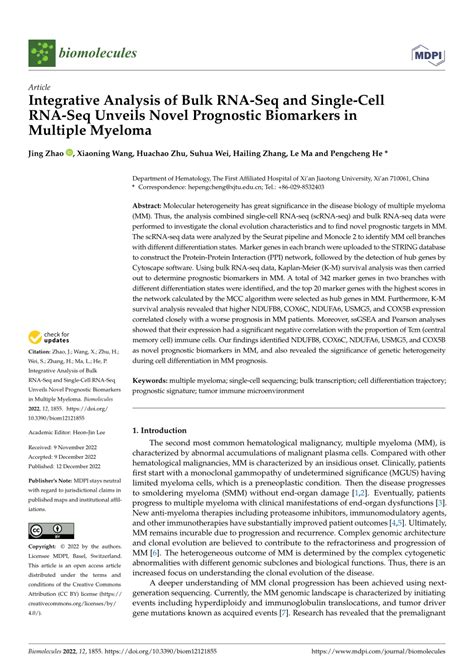 Pdf Integrative Analysis Of Bulk Rna Seq And Single Cell Rna Seq