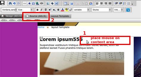 Insertedit Custom Code In Html Editor Source View In Rvsitebuilder 54 Rvglobalsoft