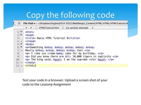 Html Tutoriallesson9 Ppt