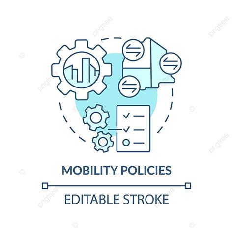 Mobility Policies Turquoise Concept Icon City Stroke Region Vector