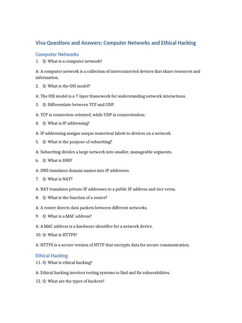 Computernetworksandethicalhackingviva Pdf