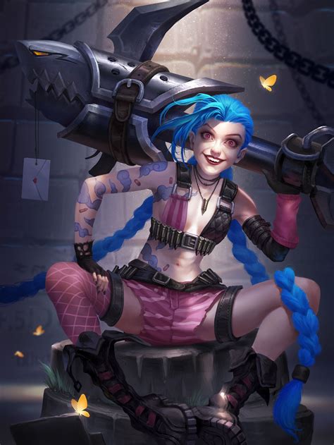 Jinx By Wu Tong Lol League Of Legends League Of Legends League Of