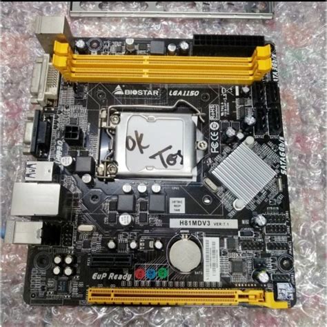 Mainboard Biostar H81 Ddr3 Onboard Vga Lga Socket 1150 Haswell Gen 4 Shopee Malaysia