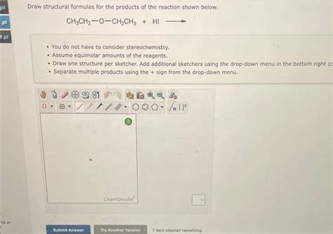 Solved Draw Structural Formulas For The Products Of The Chegg