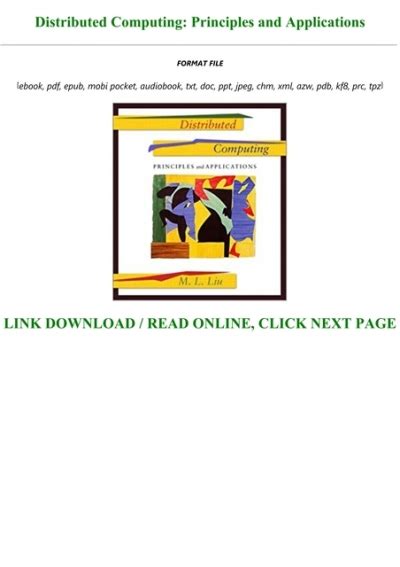 PDF Distributed Computing Principles And Applications Full PDF Online