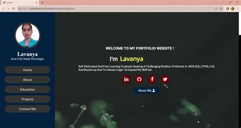 Levaku Lavanya On Linkedin Webdevelopmentinternship Intern Bharatinternship Portfoliowebsite
