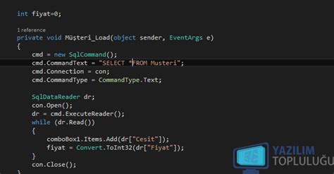 Sql C Combobox A Veri Yazdırma Hakkında Yardım Lazım Yazılım