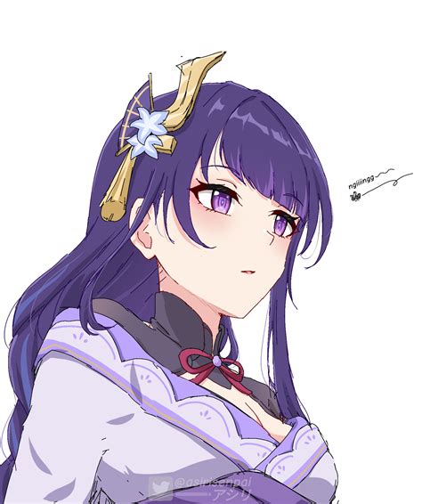 Raiden Shogun Genshin Impact Drawn By Asiri Senpai Danbooru