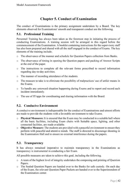 Model Assessment Framework Inter Boards Coordination Commission Ibcc