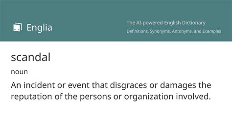 Scandal Definition And Meaning Englia