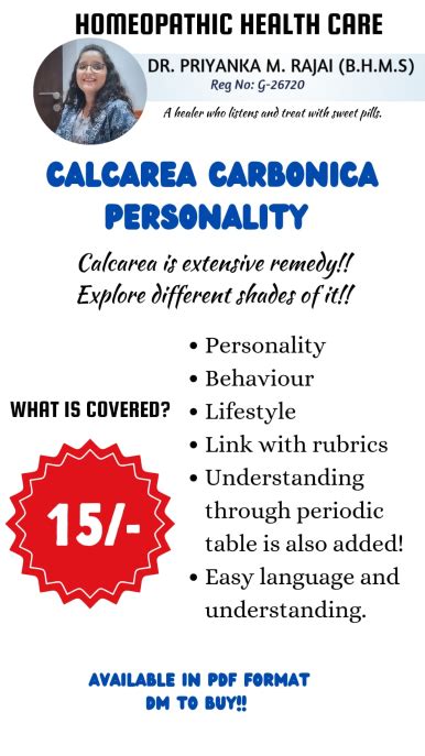 Calcarea Carbonica Personality Dr Priyanka Rajai