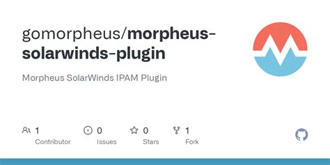 Github Gomorpheusmorpheus Solarwinds Plugin Morpheus Solarwinds