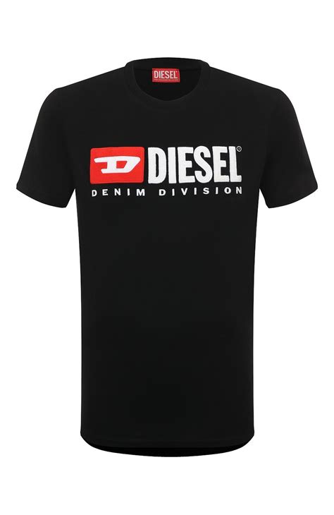 Мужская черная хлопковая футболка DIESEL купить в интернет-магазине ЦУМ ...