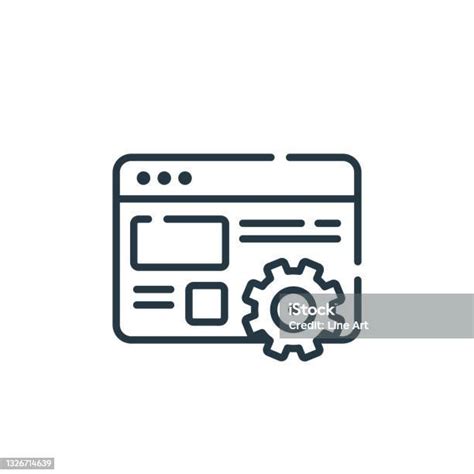 프로그래밍 개념에서 설정 아이콘 벡터입니다 설정 편집 가능한 스트로크의 얇은 선 그림입니다 웹 및 모바일 앱 로고 인쇄 미디어에 사용할 선형 기호설정 0명에 대한 스톡 벡터