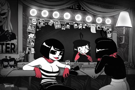 Rule 34 2girls Black Hair Bonbon Derpixon Chuchu Derpixon Cleavage Derpixon Detailed