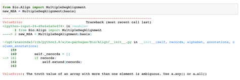 MultipleSeqAlignment Object From Numpy Array Issue 3270 Biopython