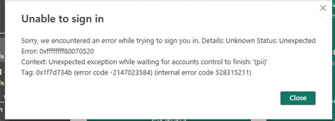 Solved Power Bi Sign In Bug Microsoft Fabric Community