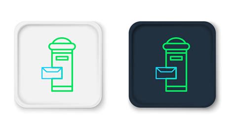 흰색 배경에 격리 된 라인 전통적인 런던 메일 박스 아이콘 영국 사서함 아이콘 우편함 다채로운 개요 개념 벡터 검은색에 대한 스톡 벡터 아트 및 기타 이미지 Istock