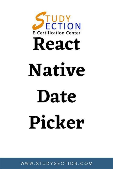 React Native Date Picker Studysection Blog React Native Dating