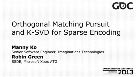 pdf orthogonal matching pursuit and k svd for sparse encoding