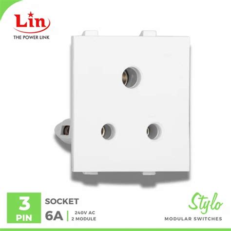 6a 3 Pin Modular Socket At ₹ 1956piece Three Pin Socket In Hyderabad Id 2851968472012