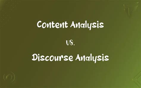 Content Analysis Vs Discourse Analysis Whats The Difference