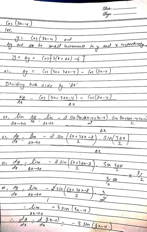 5 Derivatives Trigonometric Function