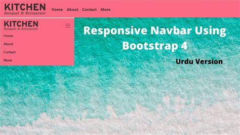 Responsive Navbar Using Bootstrap 4 Youtube