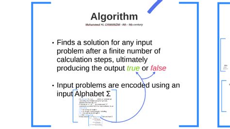 Algorithm By X X On Prezi