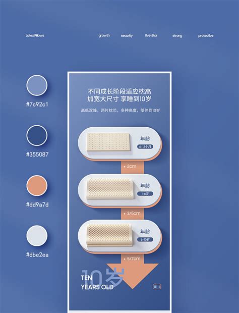 蓝色清爽配色