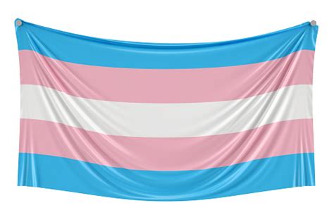 트랜스 젠더 플래그 3d 벽에 걸려 렌더링 트랜스젠더 프라이드 깃발에 대한 스톡 사진 및 기타 이미지 트랜스젠더 프라이드 깃발 컷아웃 매달기 Istock